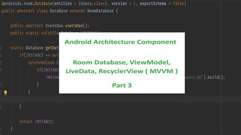 Android Architecture Component Room Database Viewmodel Livedata Recyclerview Mvvm 3