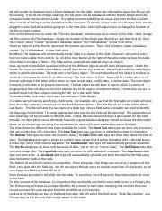 Misy Final Cheat Sheet Docx We Will Create The Database From A Blank Database On This Slide