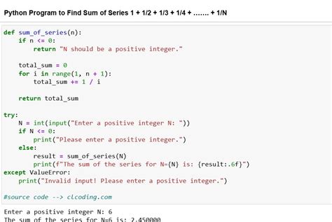 Day 53 Python Program To Find Sum Of Series 112131n