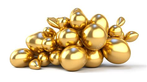 금 공과 다른 것들의 큰 덩어리 3d 그림 골드 풍선 모양 65 흰색 배경에 고립 고화질 사진 사진 배경 일러스트 및 사진 무료 다운로드 Pngtree