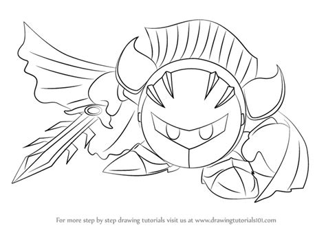 Step By Step How To Draw Meta Knight From Super Smash Bros