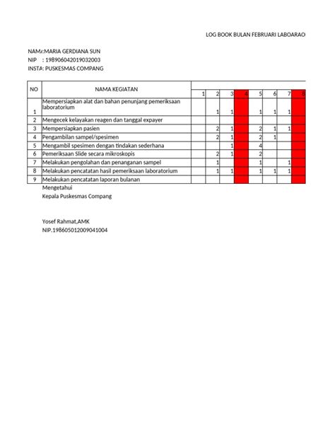 Log Book Skp 2024 Feb Pdf