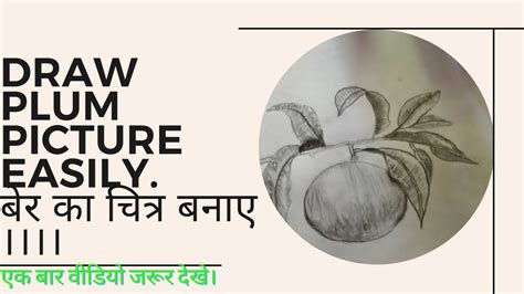 बेर का चित्र बनाना सीखे । पेंसिल स्केच ।how To Make A Drawing Of The