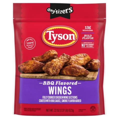 Tyson Anytizers Bbq Flavored Wings 22 Oz Shoprite