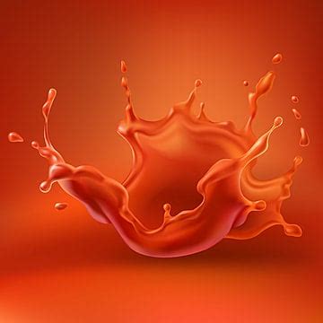 Realistic Tomato Vector PNG Images Tomato Juice Splash With Spray Realistic Vector Tomato