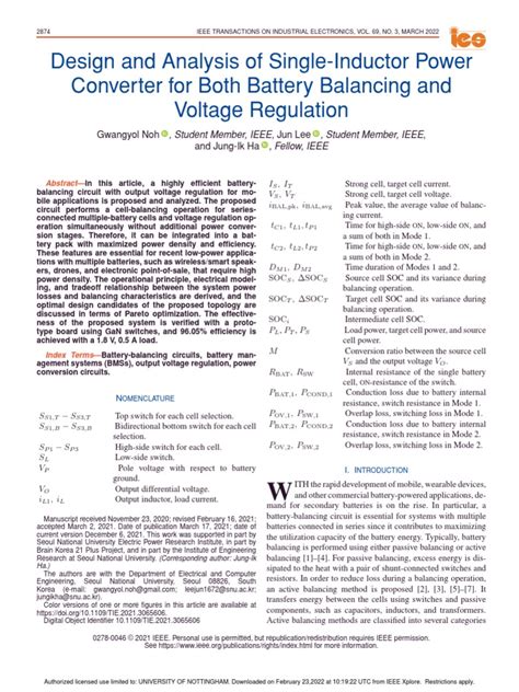 Design And Analysis Of Single Inductor Power Converter For Both Battery