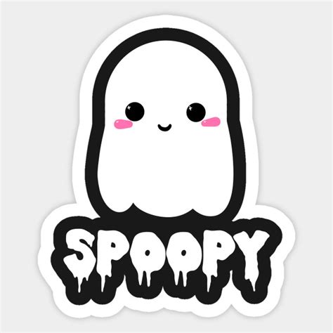 Cute Spooky Ghost Halloween Sticker Teepublic