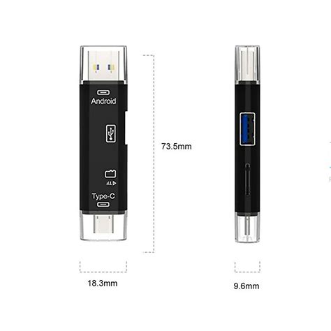 Adaptador Otg Multifunción 5 En 1 Lector De Tarjetas Usb Tipo