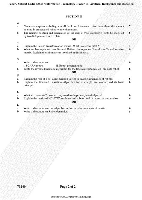 University Of Mumbai Msc It Part Ii Paper Ii Artifical