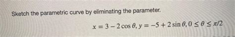solved sketch the parametric curve by eliminating the