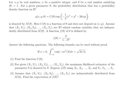 Solved Let X Y Be Real Numbers N Be A