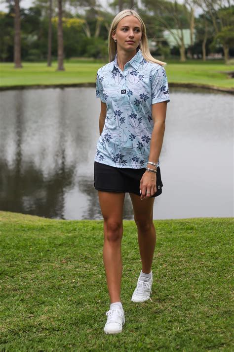 Ca Ladies Funky Golf Shirt Island Lines Custom Apparel