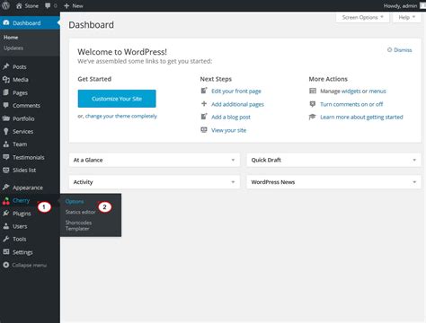 Cherryframework 4 Framework Options Overview Template Monster Help