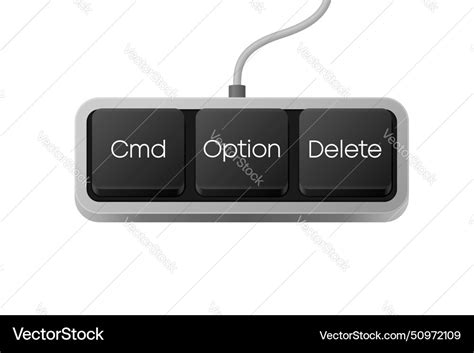 Cmd Option Delete Button Combination Computer Vector Image