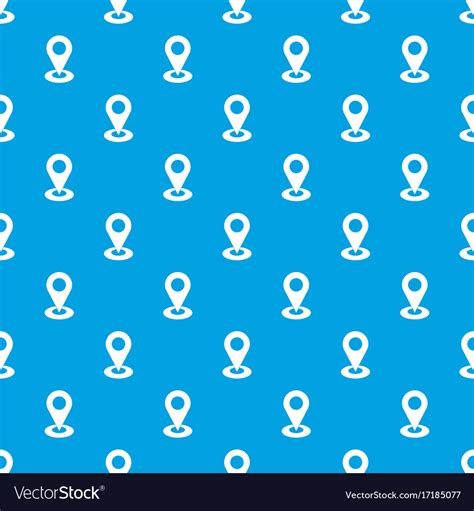 Map Pointer Pattern Seamless Blue Royalty Free Vector Image