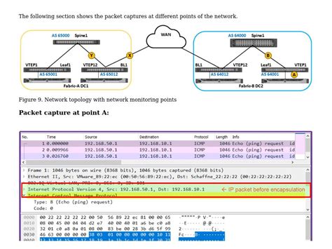 Packet Capture On Fabric B And Fabric A Evpn Vxlan Based Multisite Data Center Interconnect