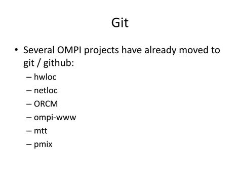 ppt open mpi git migration powerpoint presentation free download