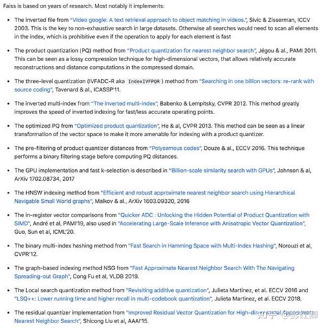 召回技术向量检索工具faiss篇 知乎