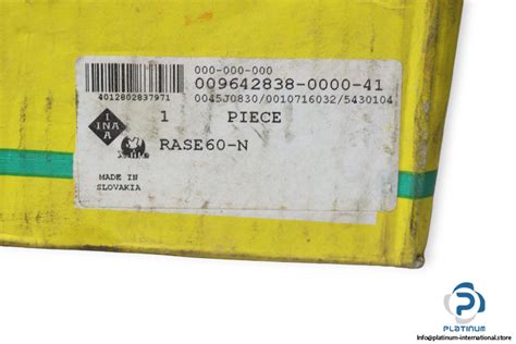 INA RASE60 N PLUMMER BLOCK HOUSING UNIT Platinum International