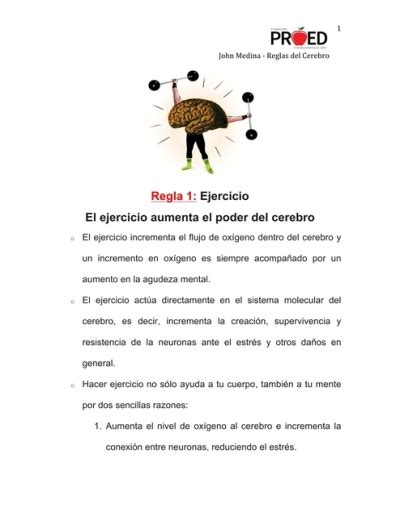 Reglamentos Del Cerebro John Medina