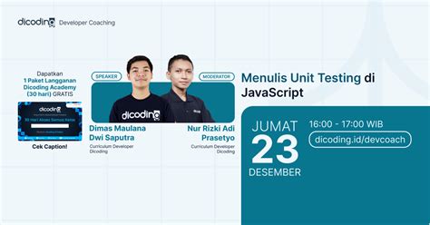 dicoding developer coaching 78 back end menulis unit testing di javascript dicoding indonesia