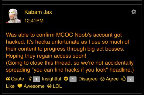 Mcoc Noob Youtube Account Hacked — Marvel Contest Of Champions