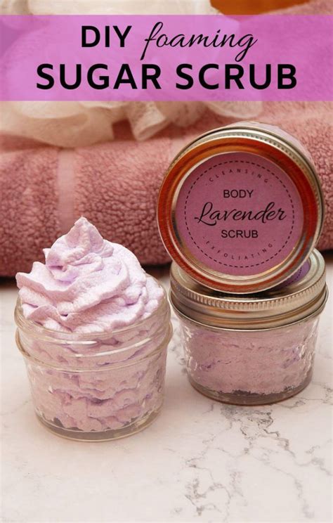 Very Easy Foaming Whipped Diy Sugar Scrub Recipe With Lavender