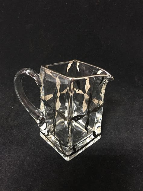 Vintage Art Deco Creamer With Sterling Silver Overlay