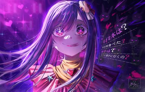 Ai Hoshino Hd Wallpaper Vibrant Oshi No Ko Anime Art In Stunning