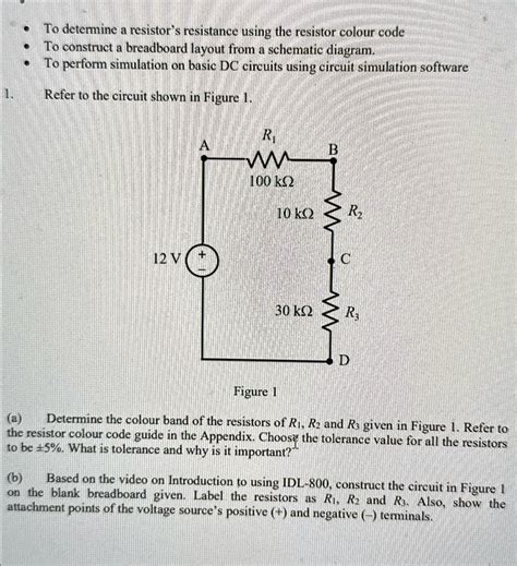 To Determine A Resistors Resistance Using The Resistor Colour Code To Construct A Breadboard