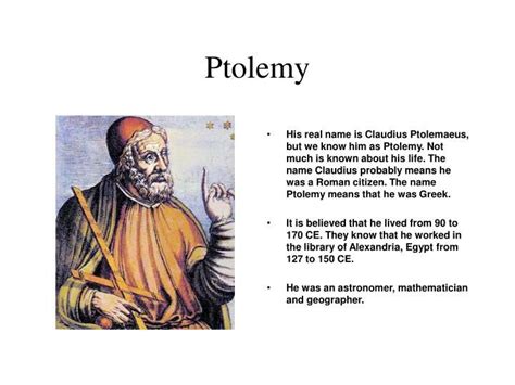Ppt Ptolemy Powerpoint Presentation Free Download Id1223605