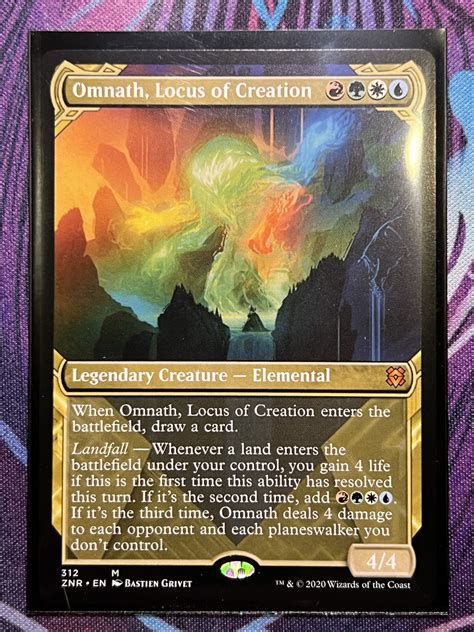 Omnath Locus Of Creation Znr Showcase Art 312 Bootleg Mage