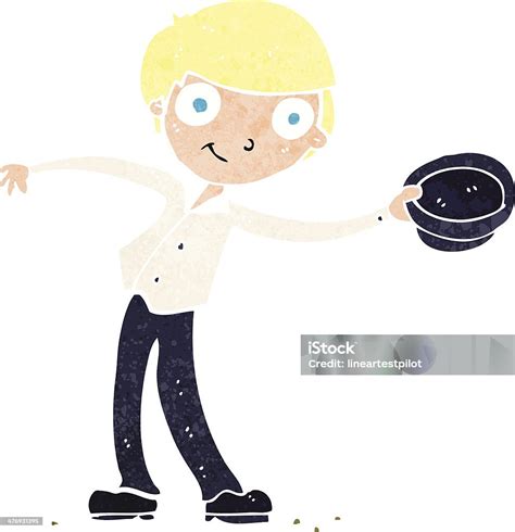 Cartoon Man Tipping Hat向量圖形及更多倒出圖片 倒出 做手勢 兒童 Istock