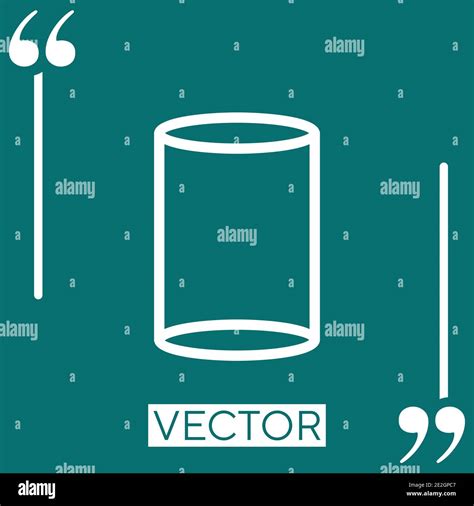 Cylinder Vector Icon Linear Icon Editable Stroked Line Stock Vector Image And Art Alamy