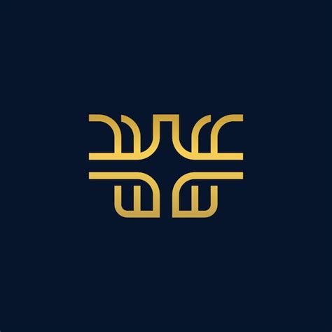 Premium Vector Wf Monogram Abstract Luxury Elegant Logo