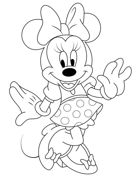 Minnie Mouse Coloring Page And Coloring Book