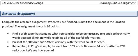 CIS User Experience Design Learning Unit Chegg Com