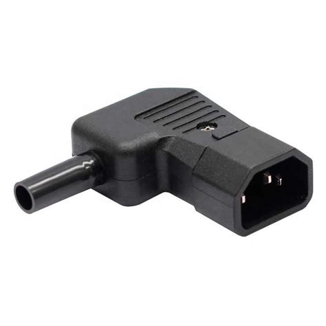 Iec 320 Connector C13 C14 Angled Connector Bent Foot Right Angle 90 Degrees Socket Plug