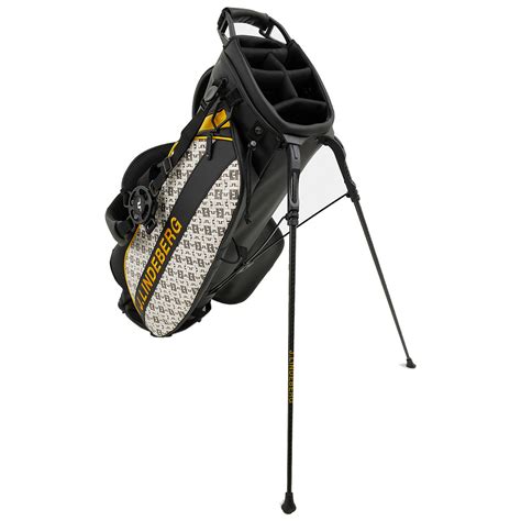 J Lindeberg Play Golf Stand Bag Black Jl Monogram Check Scottsdale Golf
