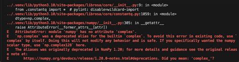 Version Bug With Numpy 1 24 Or Later Issue 1752 Librosa Librosa
