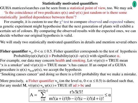 PPT Statistically Motivated Quantifiers PowerPoint Presentation Free