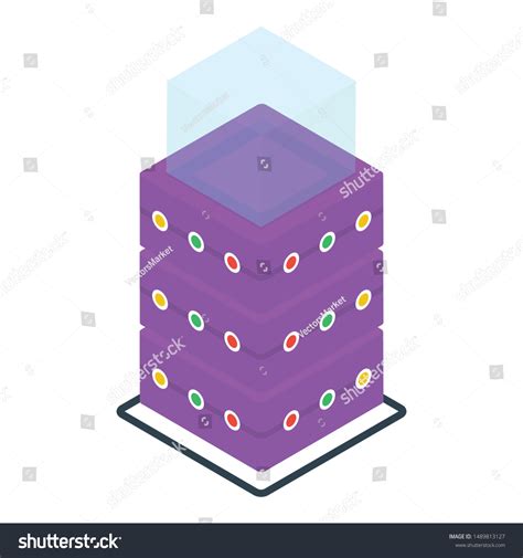 Data Center Isometric Vector Design Stock Vector Royalty Free