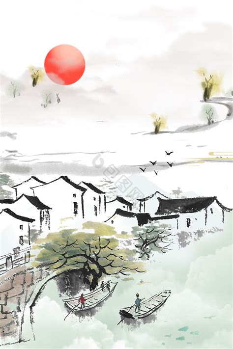 古风小桥流水图片 古风小桥流水素材免费下载 包图网