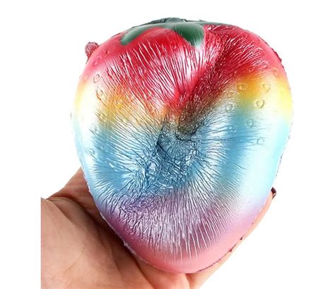 275에서 10cm 점보 Kawaii 무지개 딸기 Squishy 슈퍼 소프트 천천히 상승 전화 스트랩 귀여운 향기로운 다채로운 빵 케이크 아이 장난감 Dhgate