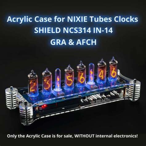 Acrylic Case For In 14 Arduino Shield Ncs314 Nixie Tubes Clocks Gra