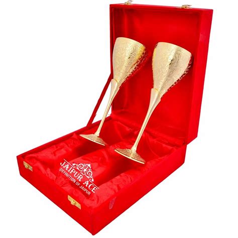 Royal Gold Plated Wine Glasses At ₹ 850piece Gold Plated T In