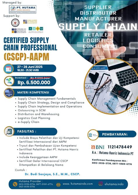 Certified Supply Chain Professional Cscp Hutama Hanriz Indonesia