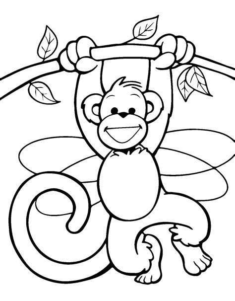 Coloriage Singe à Colorier Dessin à Imprimer