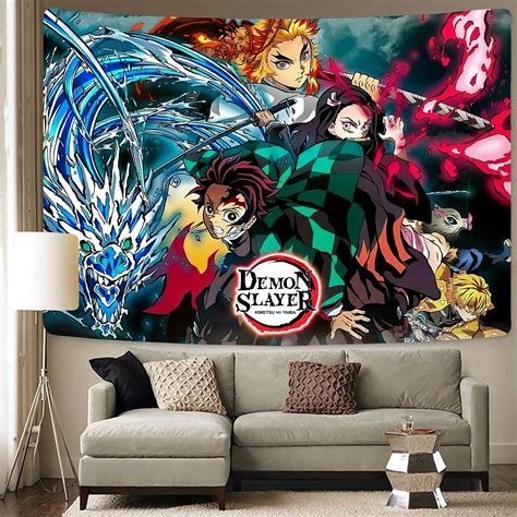 Timimo Demon Slayer Tapestry Anime Poster Demon Slayer Demon Slayer