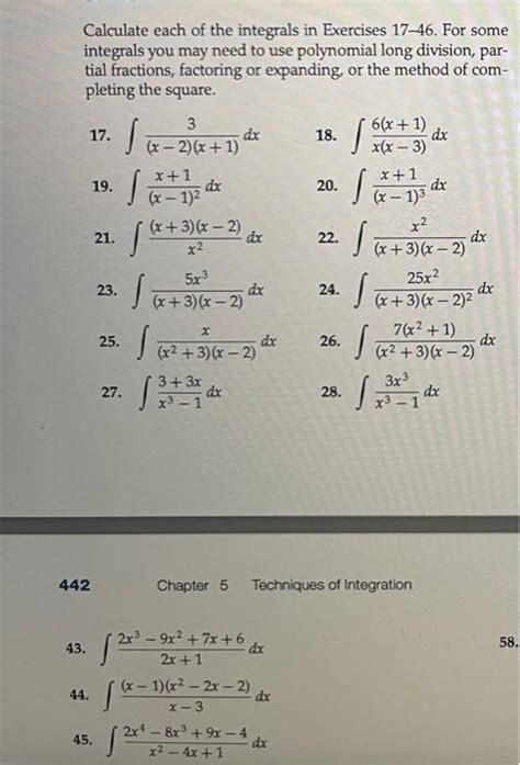 solved calculate each of the integrals in exercises 17 46